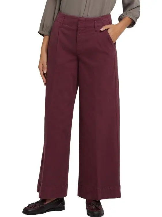 NYDJ Mona Wide Leg Trousers - Sienna Red