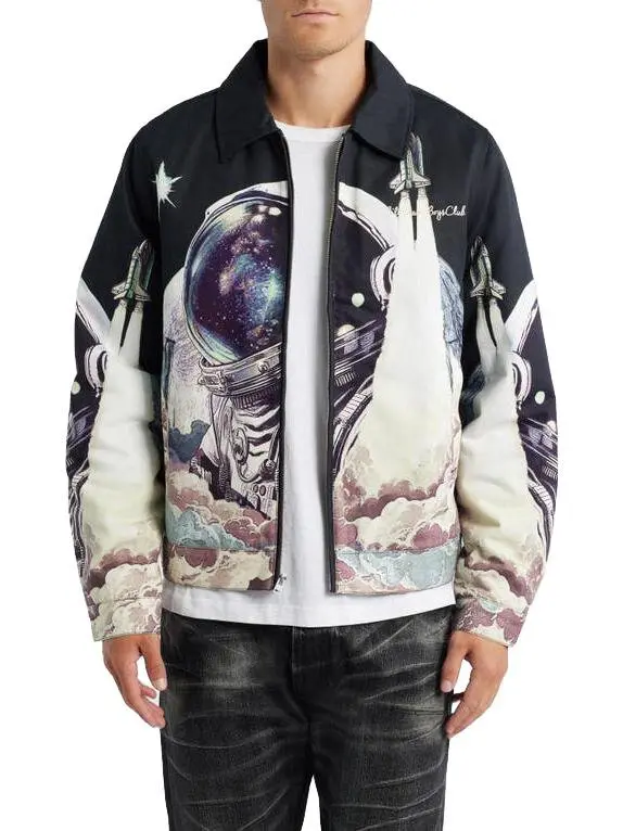 BILLIONAIRE BOYS CLUB Space Shuttle Flight Jacket - Black