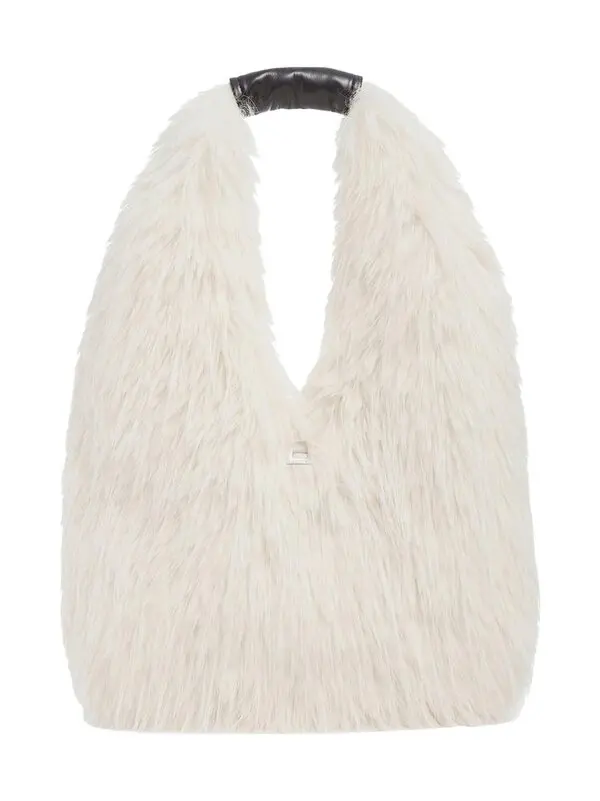 Apparis Colette Faux Fur Ring Bag - Ivory