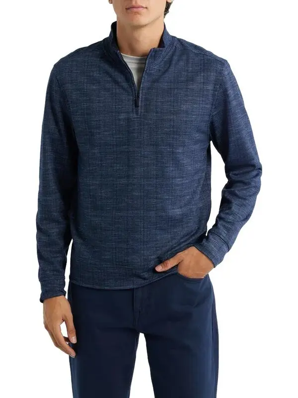 Robert Barakett Nash Quarter Zip Pullover - Navy