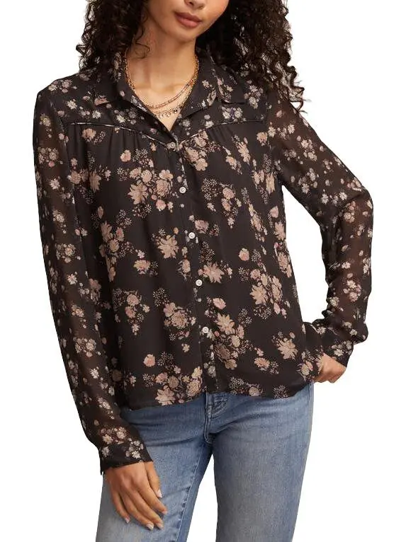 Lucky Brand Floral Button-up Shirt - Black Multi Combo