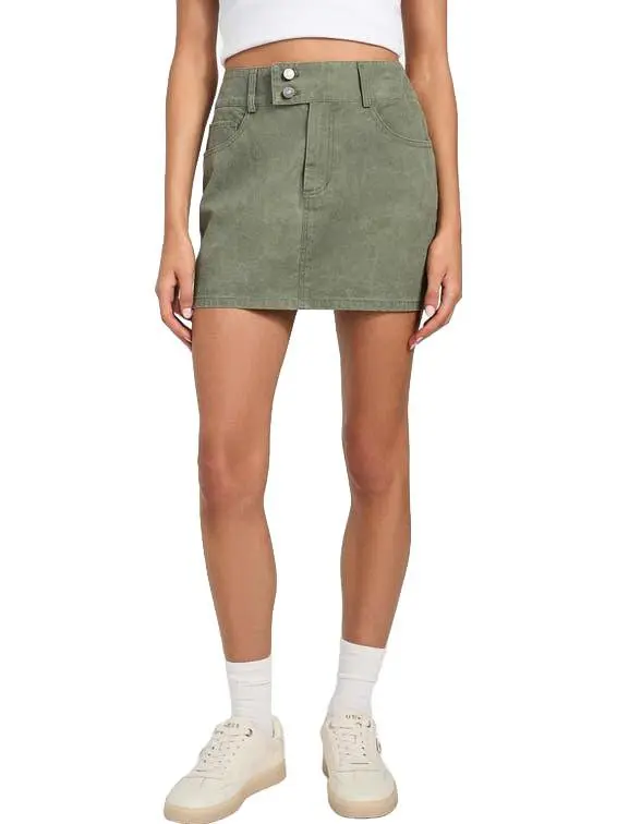Guess Myles Denim Mini Skirt - Green
