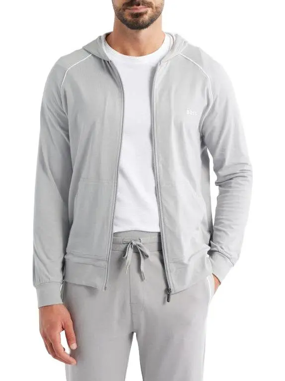 Hugo Boss Mix And Match Zip Jacket - Light/pastel Grey