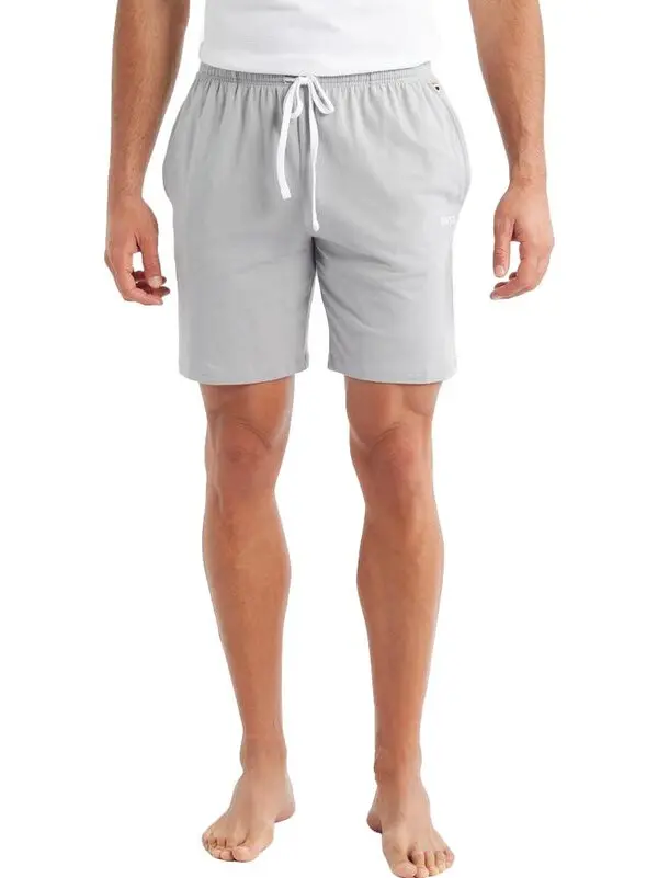 BOSS Stretch Cotton Pajama Shorts - Light/pastel Grey