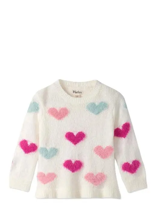 HATLEY Hearts Crewneck Sweater - Natural