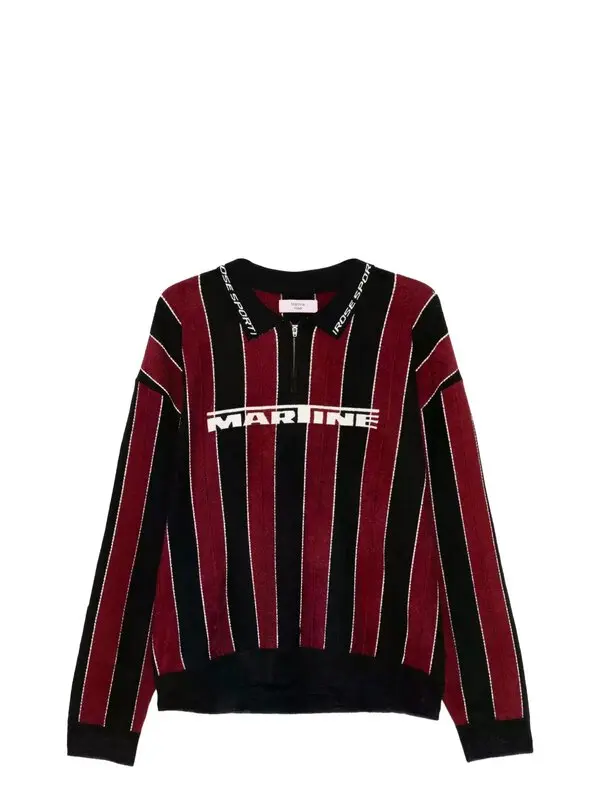 Martine Rose Striped Polo Shirt - Red