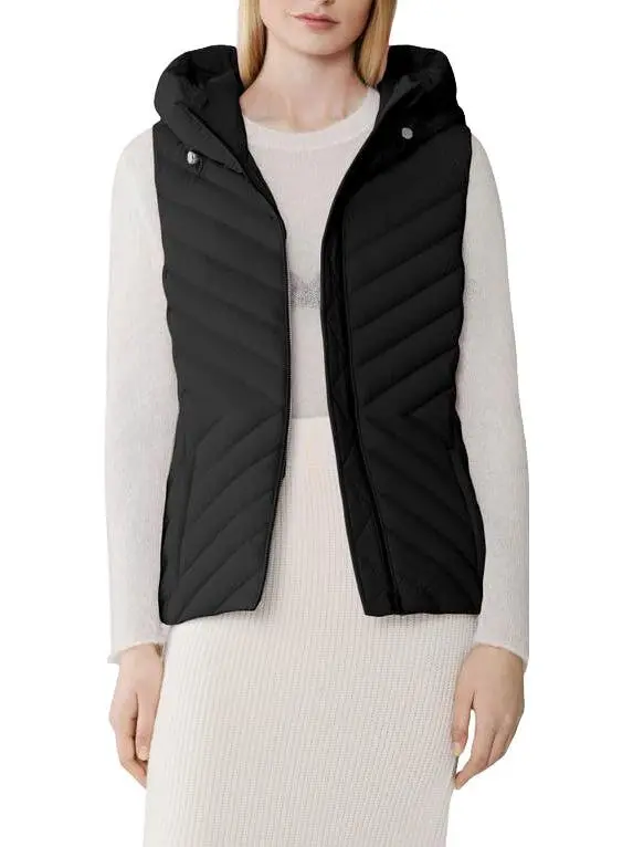 Soia & Kyo Estelle Hooded Down Vest - Black