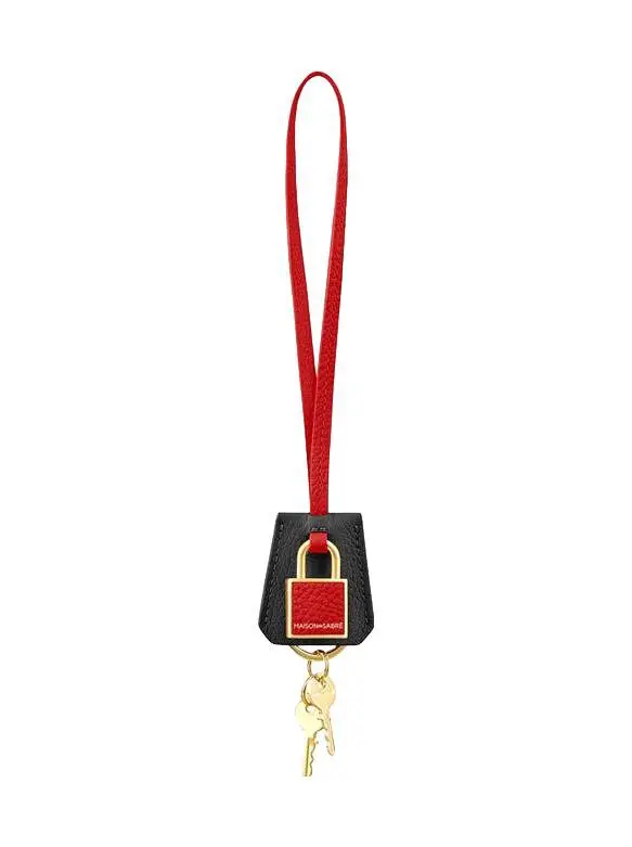 MAISON DE SABRE Padlock Charm - Rouge Noir
