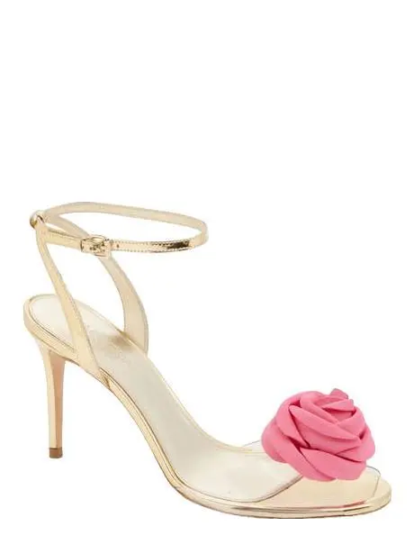 Giambattista Valli Rosette Embellished Sandals - Gold/rose