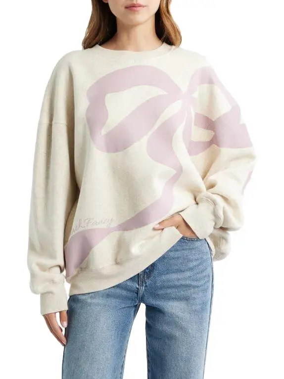 LoveShackFancy Palo Cotton-blend Sweatshirt - Oatmeal