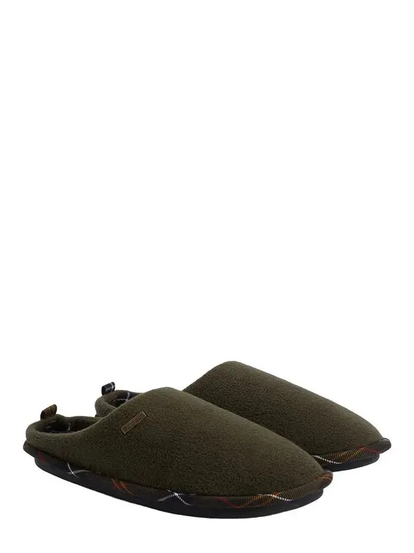 Barbour Hexham Fleece Slipper - Olive