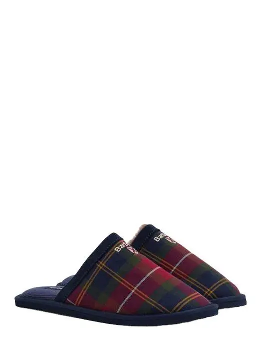 Barbour Everitt Tartan Mule Slipper - Winterberry Tartan