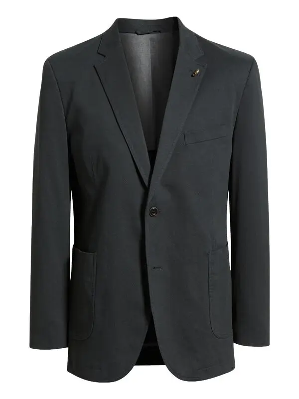 Johnston & Murphy Microprint Stretch Cotton Sport Coat - Black