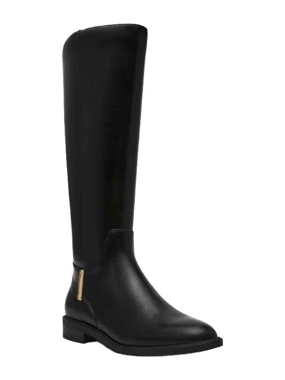 Anne Klein Sinclair Tall Boot - Black Smooth