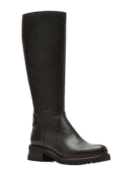 La Canadienne Waterproof Knee High Boots - Black Pebble Leather