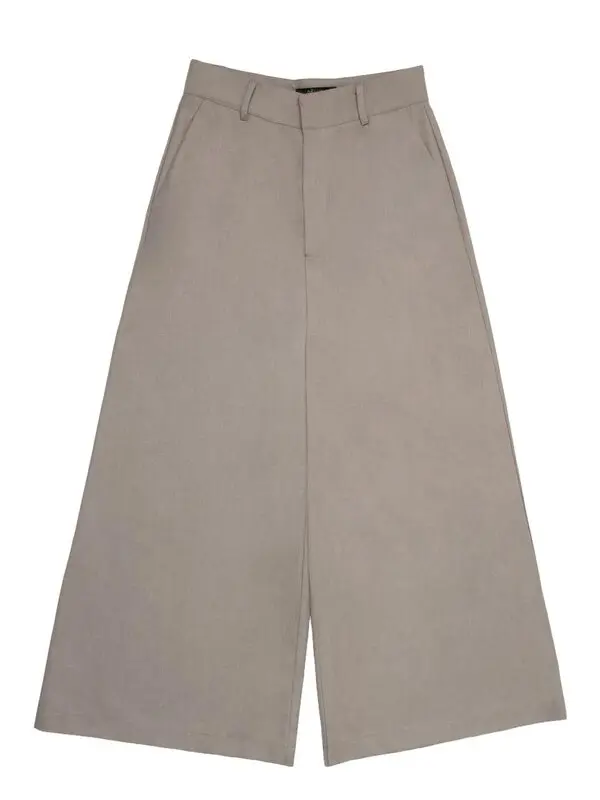Deluc Martin Pleated Wide-leg Pants - Light Grey