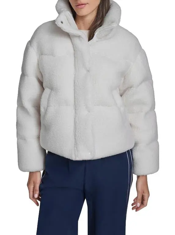 LEVI'S Faux Shearling Puffer Jacket - Cream