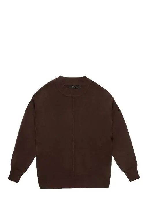 Deluc Seamed Crewneck Sweater - Cacao
