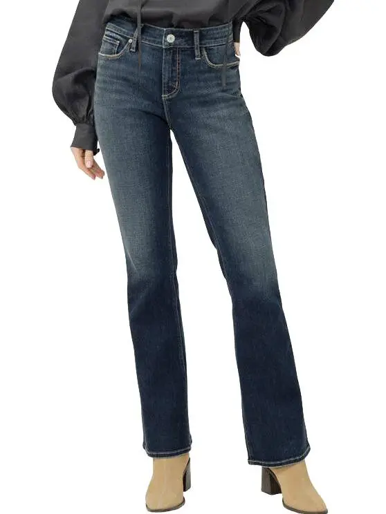 SILVER JEANS CO. Elyse Curvy Mid Rise Slim Bootcut Jeans - Harlow