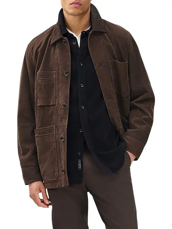 Rag & Bone Graham Suede Chore Jacket - Brown
