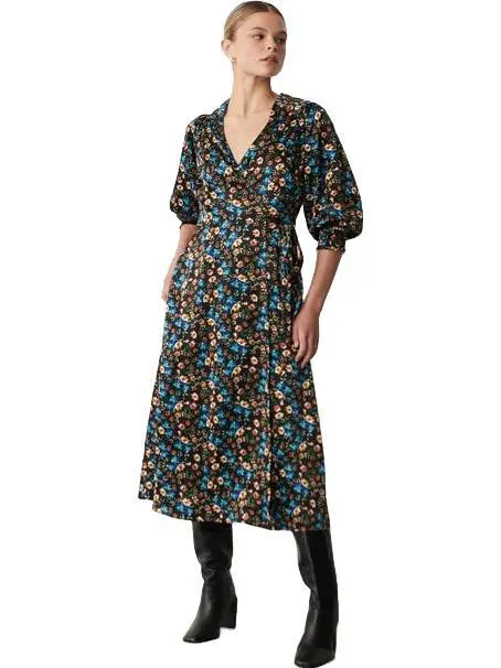 FINERY LONDON Kiera Floral Print Midi Dress - Ditsy Floral