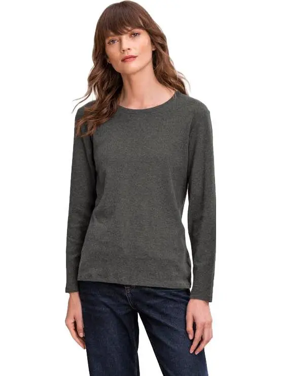 CELTIC & CO. Long Sleeve Crew Neck T-shirt - Charcoal Marl