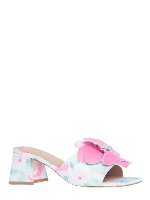 LAUREN LORRAINE Bonnie Floral Mules - Pink Multi