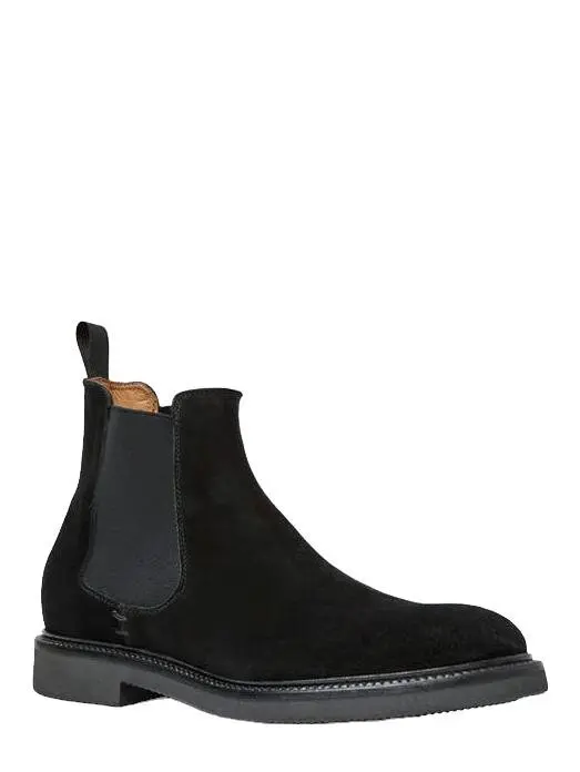Aquatalia Prospero Water Resistant Chelsea Boot - Black Suede