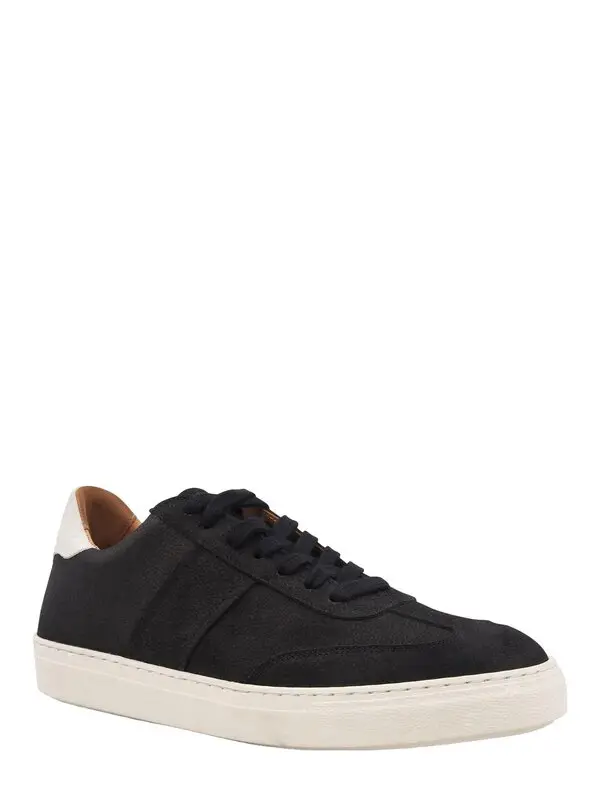 Aquatalia Metro Leather Sneakers - Black Tumbled