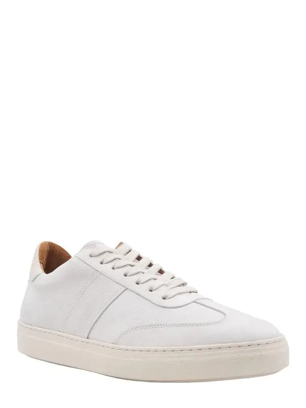 Aquatalia Metro Leather Sneakers - White Tumbled
