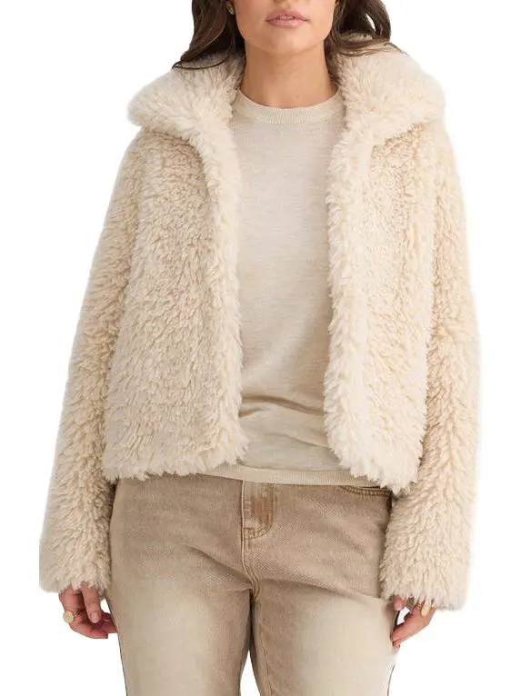 TALISMAN THE LABEL Faux Fur Jacket - Beige