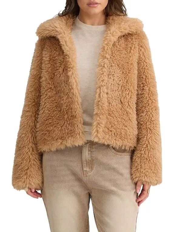 TALISMAN THE LABEL Faux Fur Jacket - Biscuit