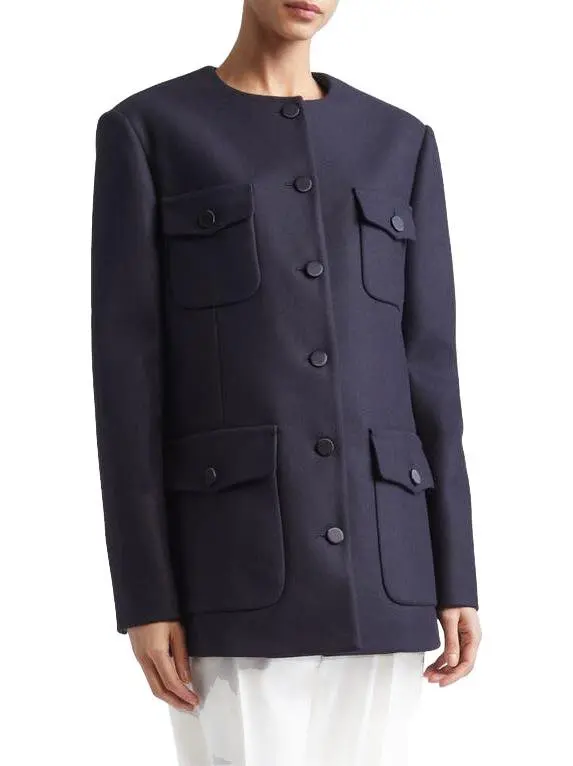 Altuzarra Perry Wool-blend Blazer - Navy