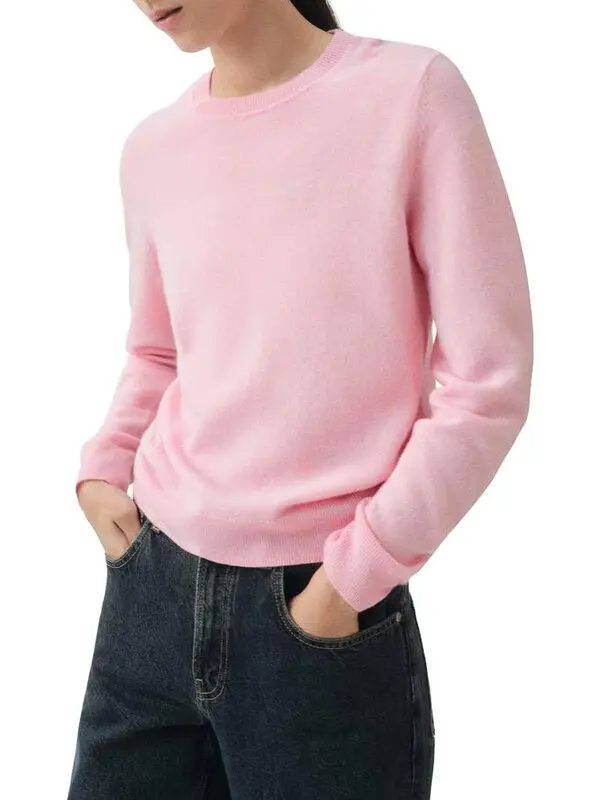 Mango Selection Crewneck Cashmere Sweater - Pink