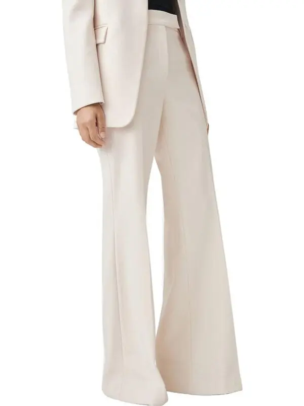 Mango Selection Flare Leg Trousers - Ecru