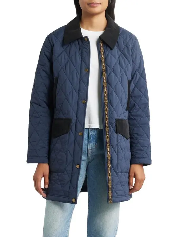 Pendleton Sun River Quilted Field Coat - Navy