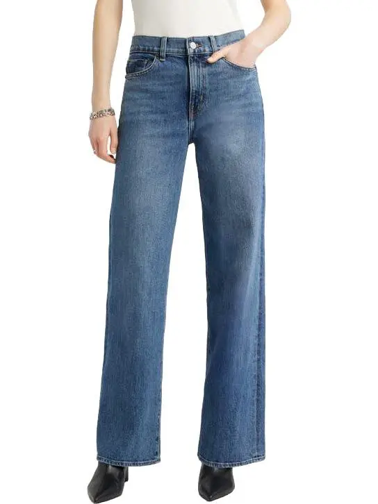 Nordstrom High-waist Wide-leg Jeans - Mercer Wash