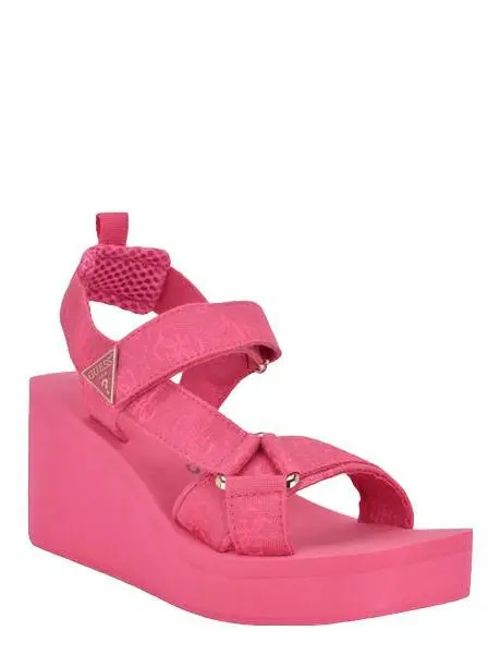Guess Slingback Platform Wedge Sandal - Light Pink