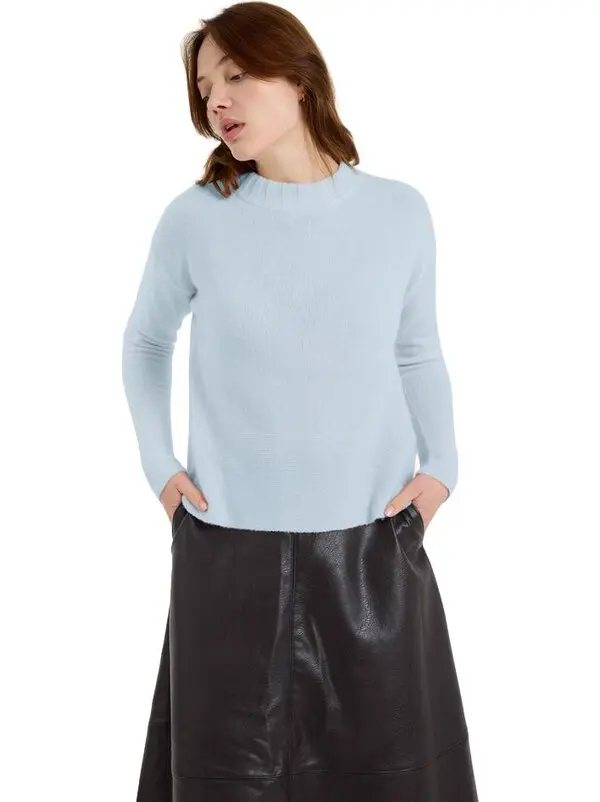 BRODIE CASHMERE Crew Neck Cashmere Jumper - Blue Mist
