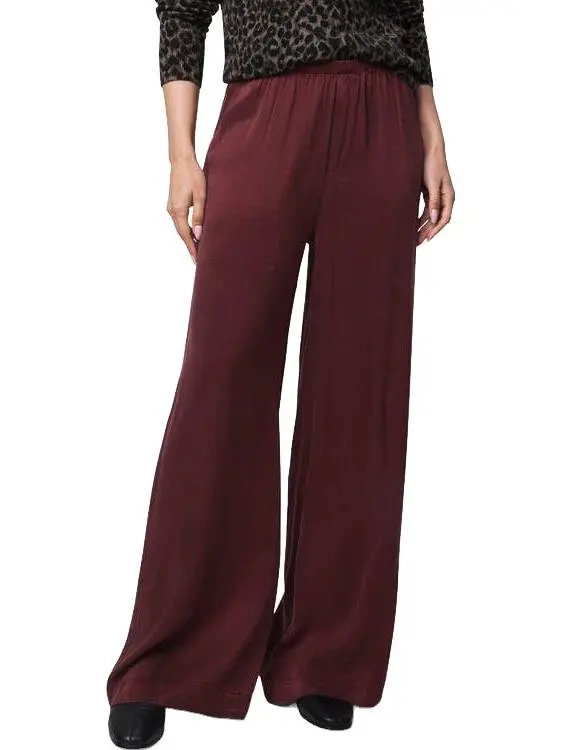Splendid Serena Satin Pull-on Pants - Rosewood