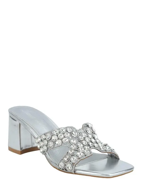 LAUREN LORRAINE Sassy Mule Sandals - Silver