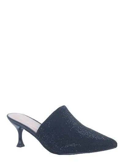 LAUREN LORRAINE Alexis Rhinestone Slip-ons - Black