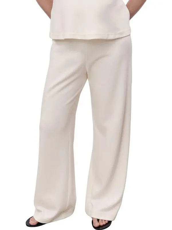 Mango Cotton-blend Maternity Pants - Ecru