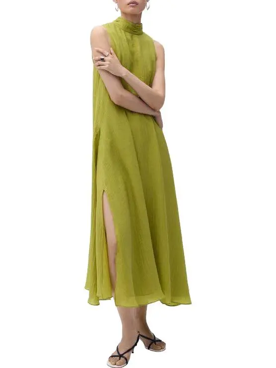 Mango Sleeveless Maxi Dress - Lime
