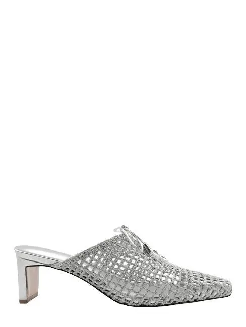DANIELLA SHEVEL Lina Raffia Low Heel Sandal - Sterling
