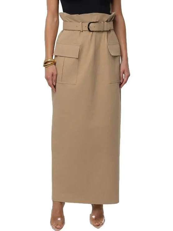 JLUXLABEL Cargo Maxi Skirt - Beige
