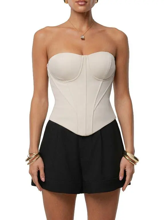 JLUXLABEL Strapless Corset Top - Ivory