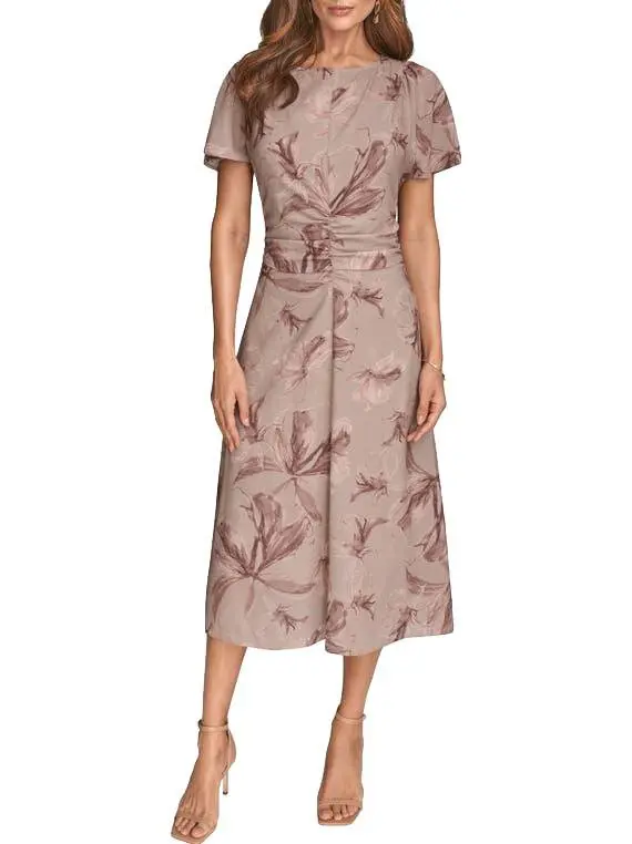 Donna Karan New York Floral Print A-line Midi Dress - Nolita Combo