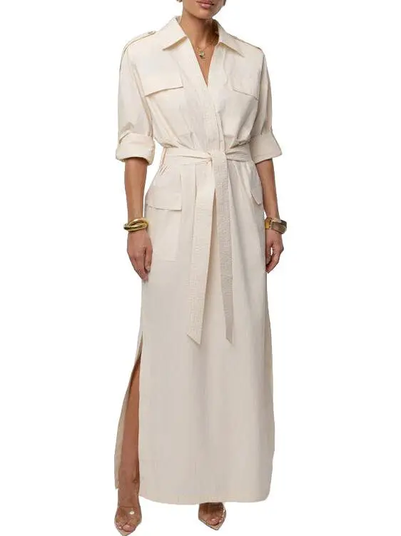 JLUXLABEL Harbor Shore Maxi Shirtdress - Cream
