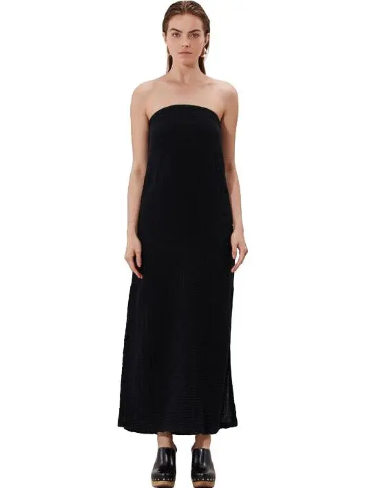 GOTTEX BEACH LIFE Cloudshore Bandeau Midi Dress Cover-up - Black